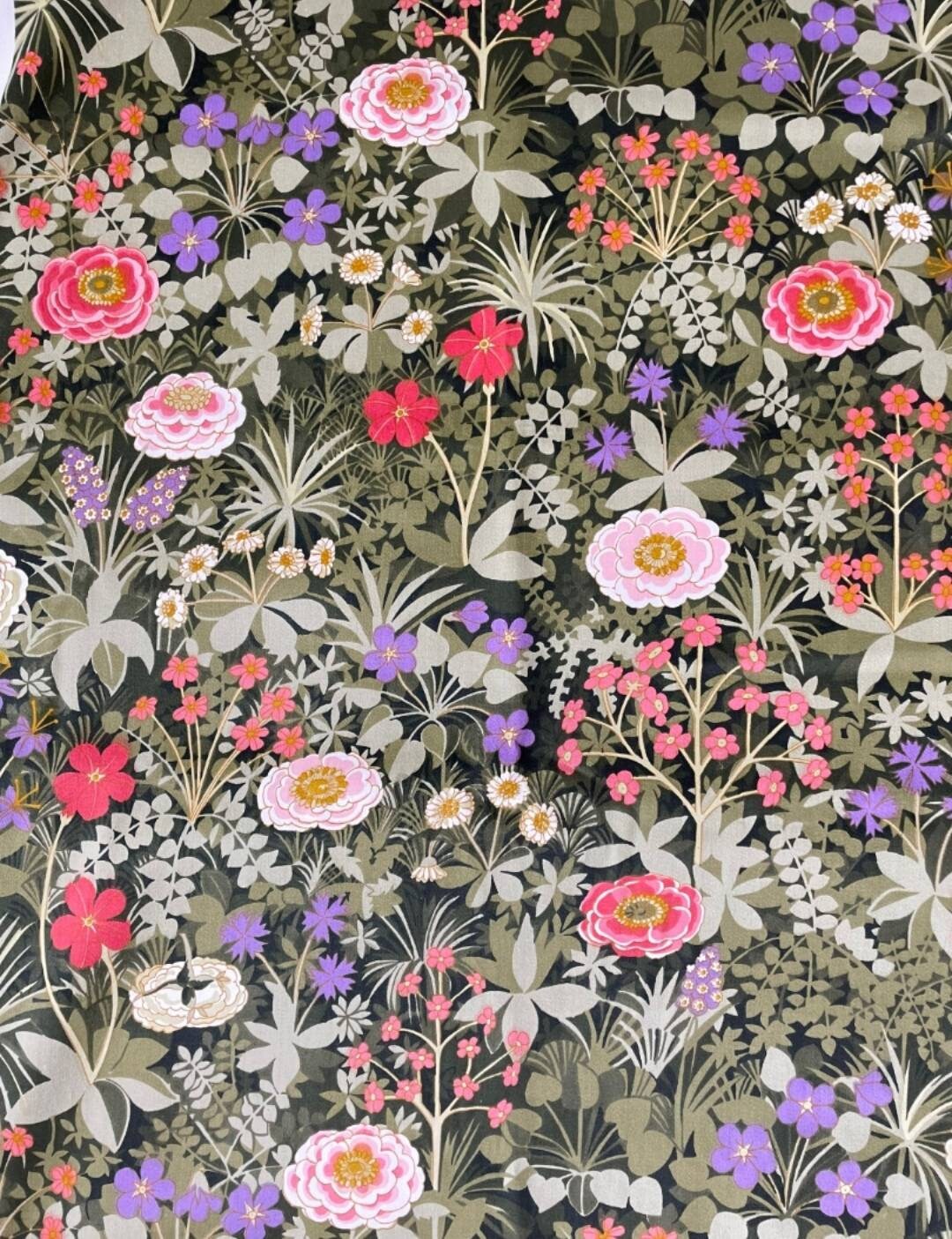 Pat Albeck Italian Garden Fabric for Osman Furnishing 2 Lined Curtains ...