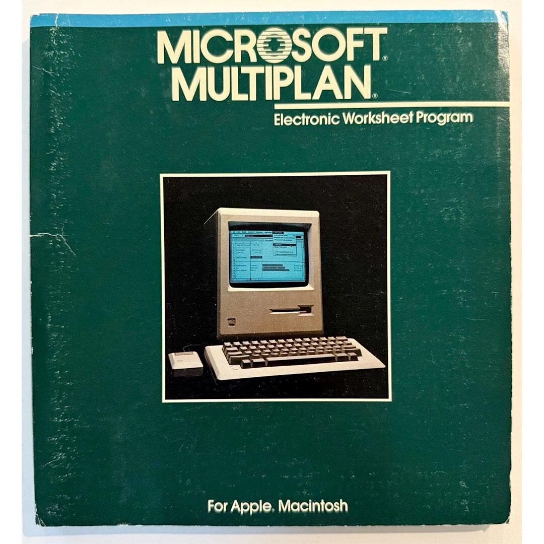 Vintage Apple Macintosh Microsoft Multiplan Pre-excel 1984 Electronic ...