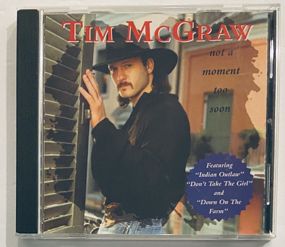 Tim Mcgraw Not a Moment Too Soon CD 1994 Indian Outlaw AOTY Down on the ...