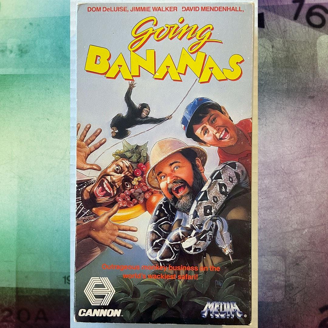 Going Bananas 1988 VHS Herbert Lom Jimmie Walker Dom Deluise David ...