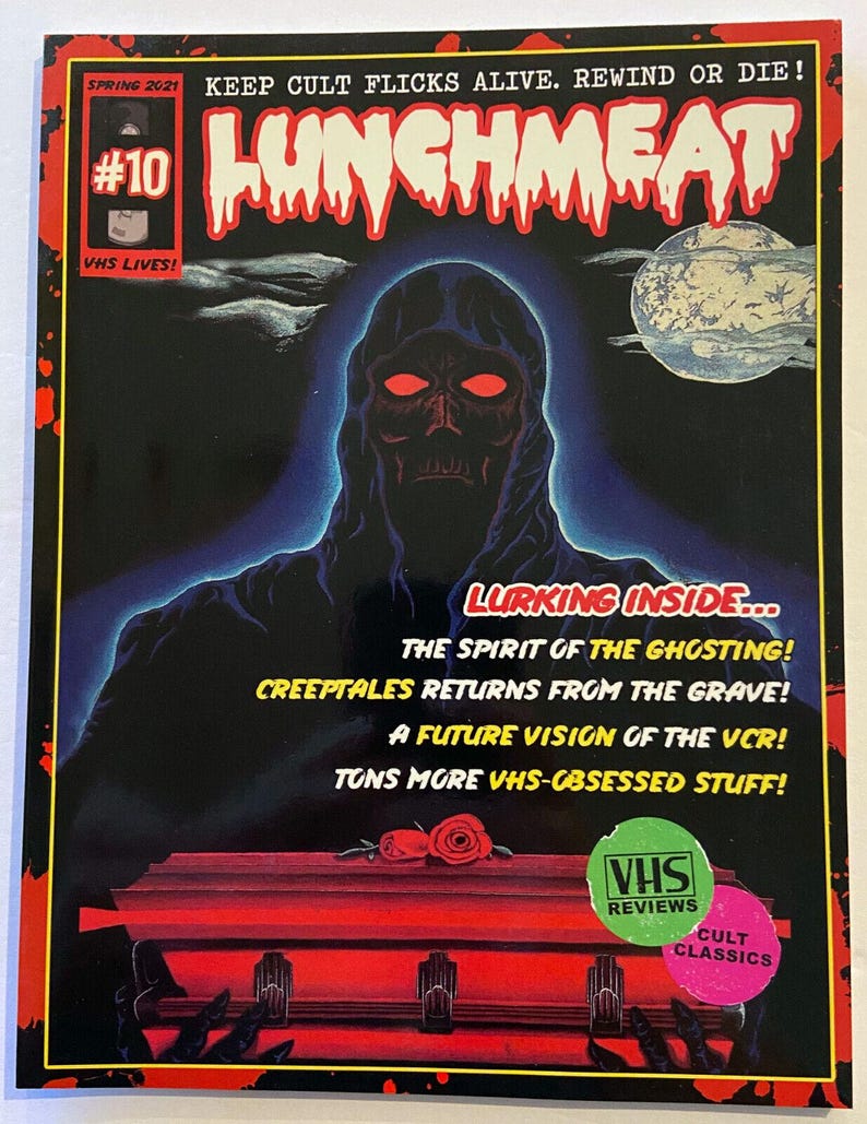 Lunchmeat #10 2021 VHS Zine the Ghosting Creeptales Found Footage VCR ...