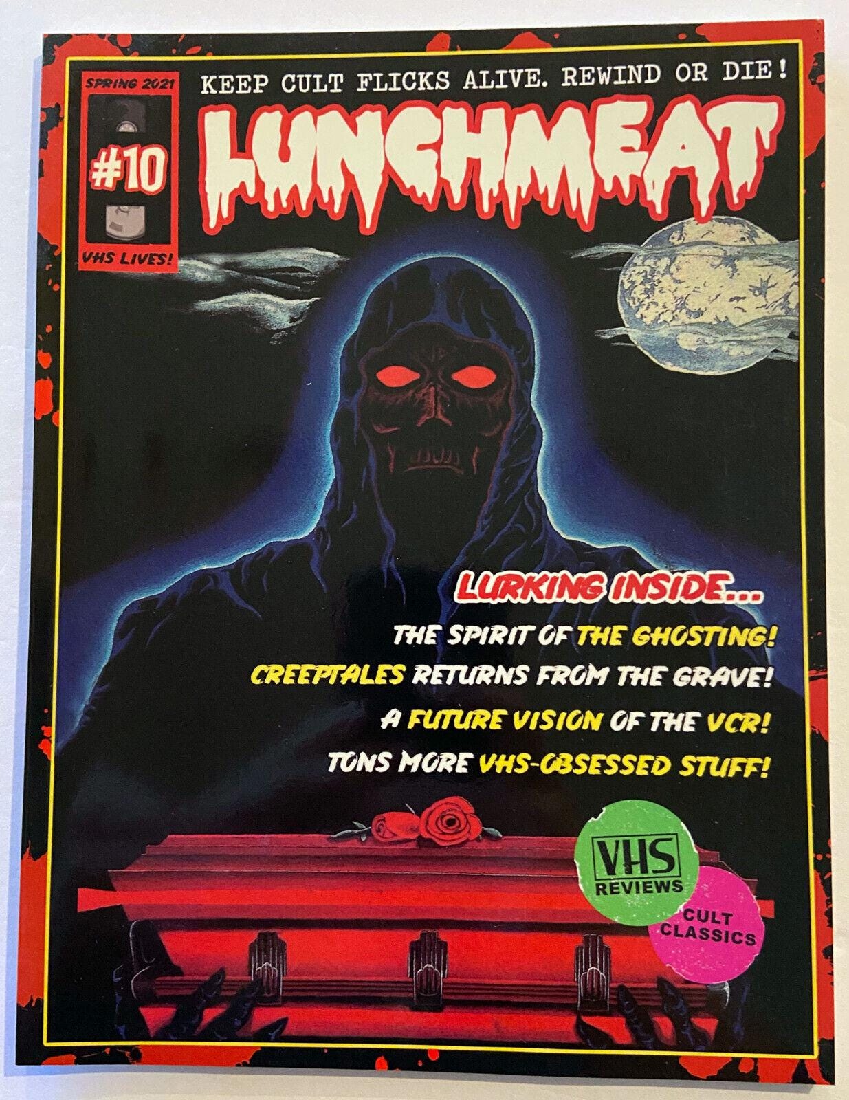 Lunchmeat #10 2021 VHS Zine the Ghosting Creeptales Found Footage VCR Tips OOP Girls at the ...