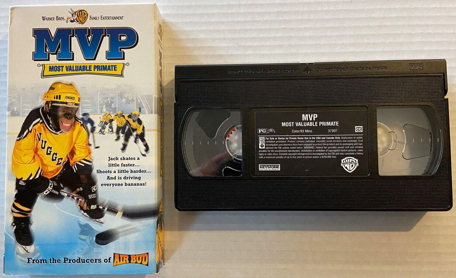 MVP Most Valuable Primate VHS Hockey Playing Chimpanzee 2000 Kevin ...