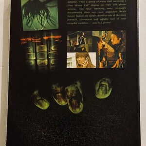 One Missed Call 2005 Double Disc DVD Special Edition With Making of ...