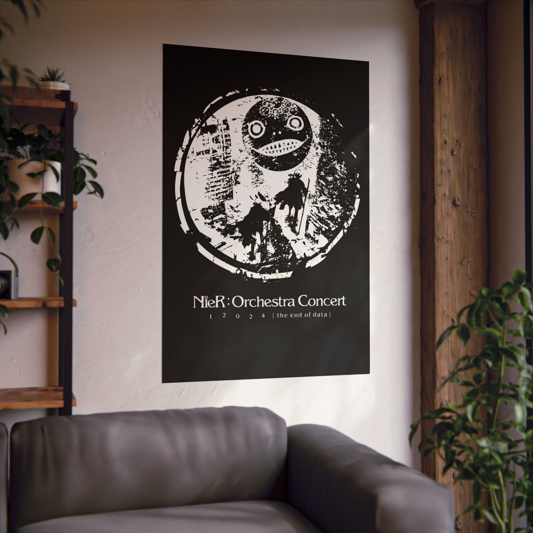Matte Posters Nier Orchestra Concert Design - Emil / Yoko Taro Mask 2B ...