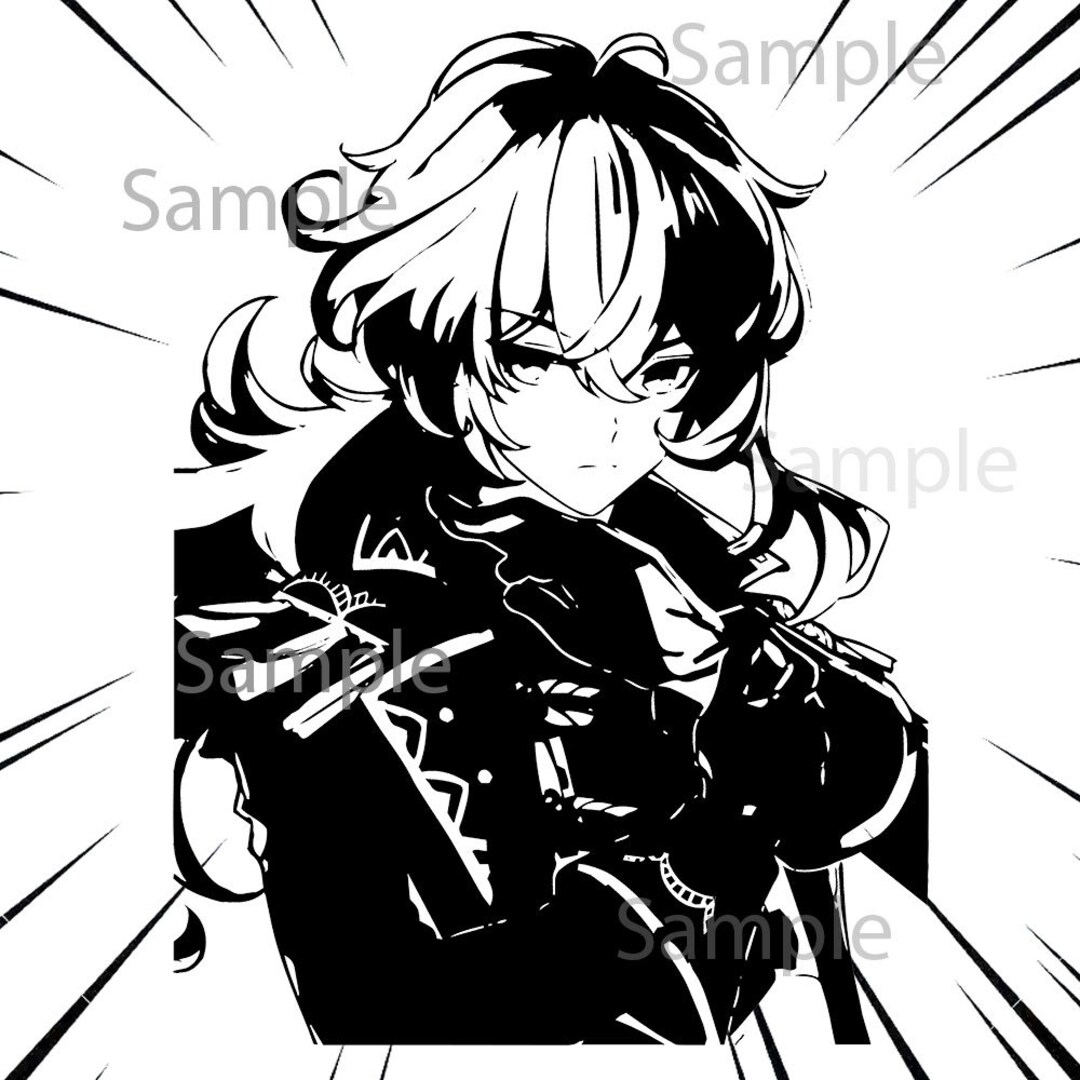 Husbando Gacha Game SVG Shonen Silhouette for T-shirt, Vynil Stickers ...