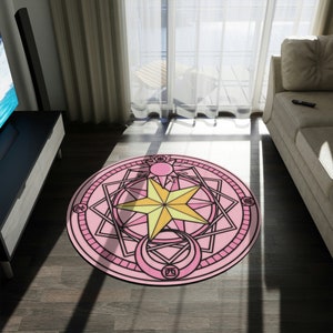 Magical Girl (mahou Shoujo) Spell Circle Sakura Round Rug 60x60in - Etsy