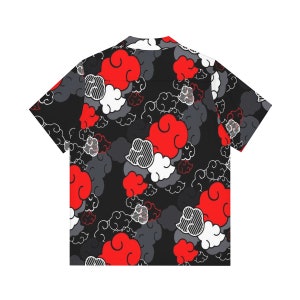 Ninja Dark Clouds Red and White Hawaiian Style Shirt - Etsy