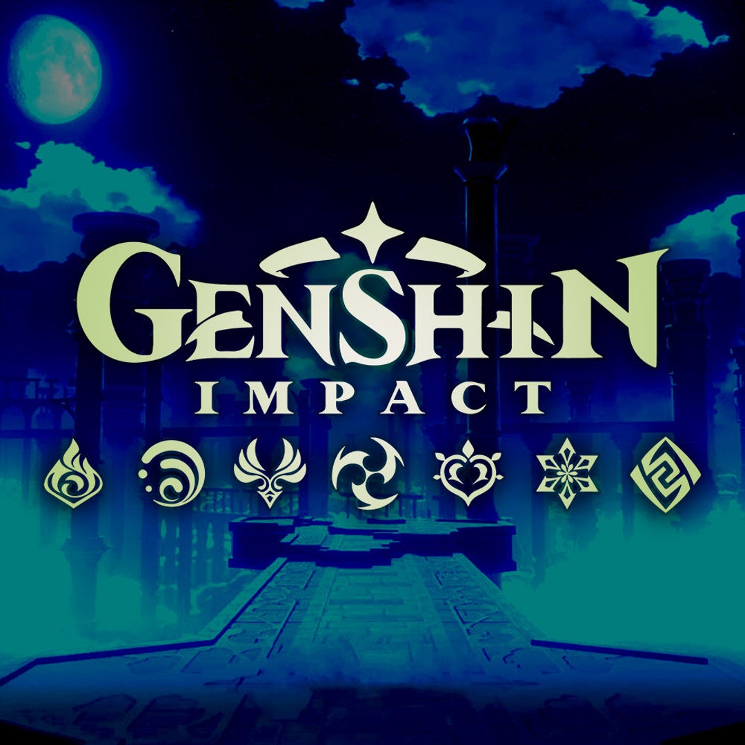 Genshin Impact logo and elementals for t-shirt, jumper, hoodie, Cut ...