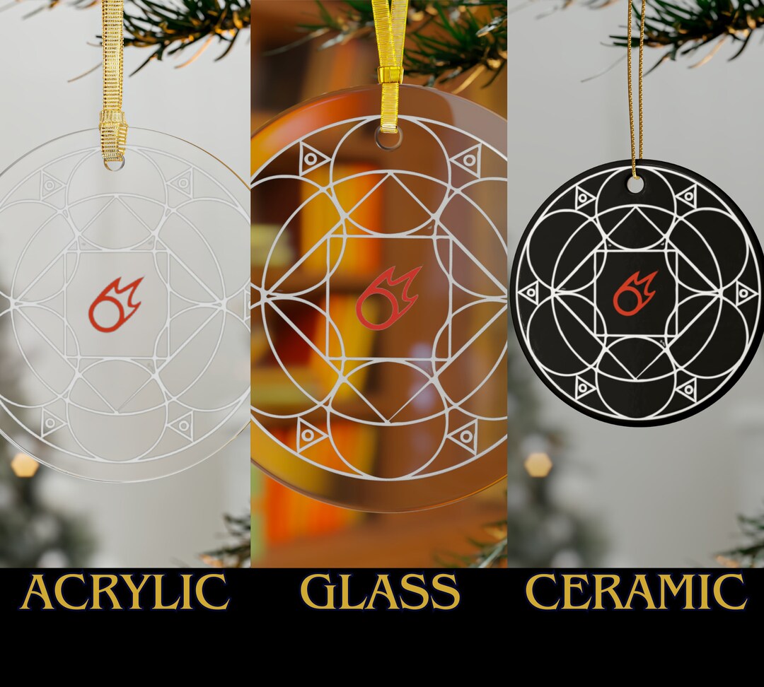 Black Mage Ley Lines FFXIV Ornament for Christmas Ceramic / Acrylic ...