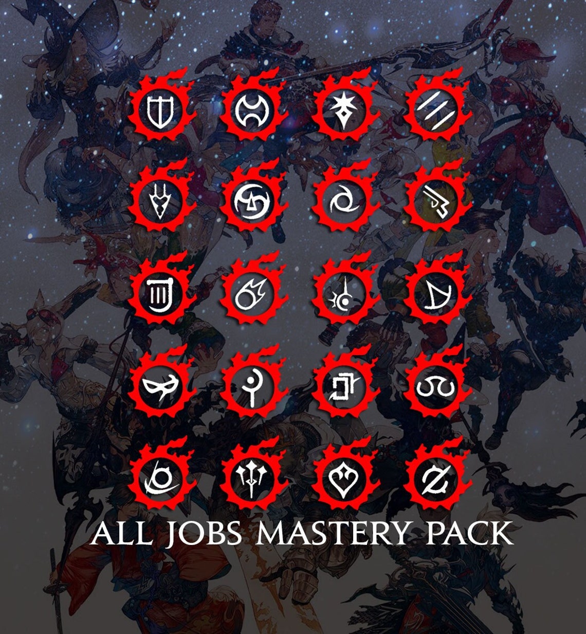All Jobs Mastery Final Fantasy XIV Pack Silhouette for - Etsy