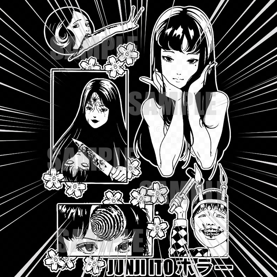 Anime Characters Horror Manga SVG Silhouette for T-shirt, Vynil ...