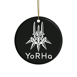 YoRHa logo NieR Automata adorno para Navidad Cerámica / Acrílico ...