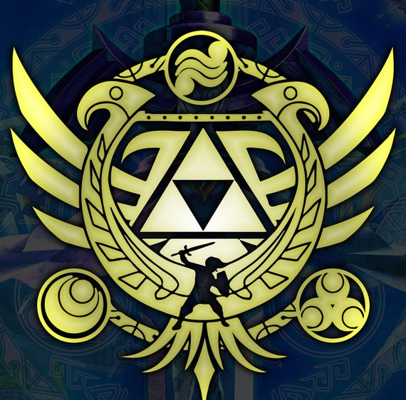 Skyward Sword Crest the Legend of Zelda Silhouette for | Etsy