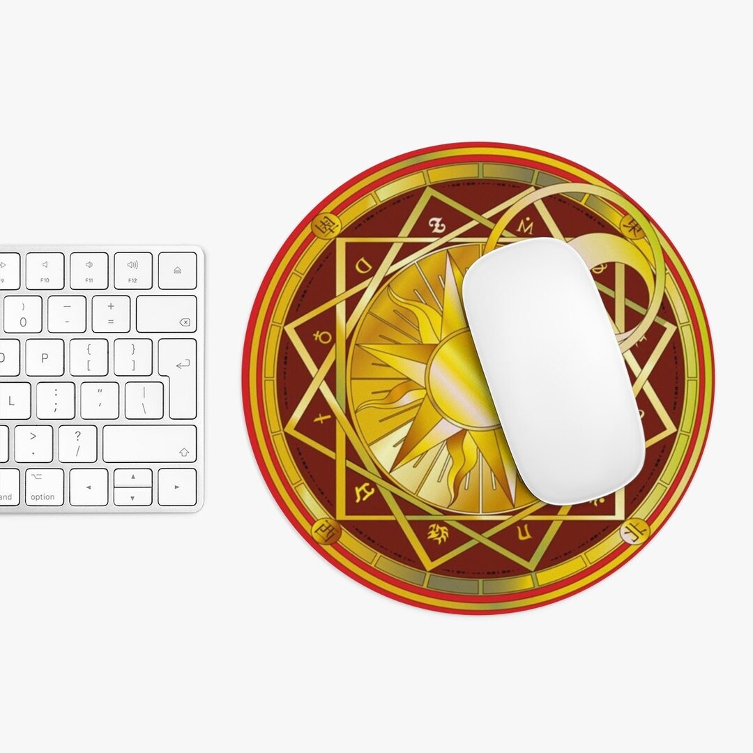 Magical Girl Card Book Magic Circle Mouse Mat Accessories Desk Decor ...