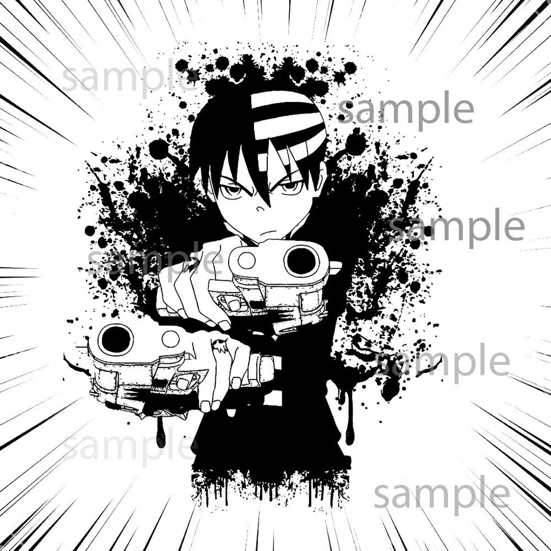Anime Characters SVG Shonen Silhouette for T-shirt, Vynil Stickers ...