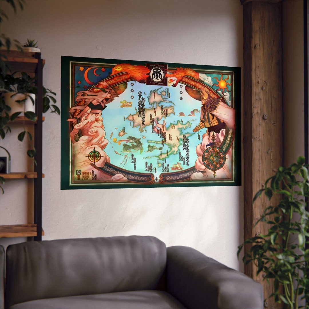 Matte Posters Spira Map - Final Fantasy X 11''x9'' - 54x36'' - Etsy