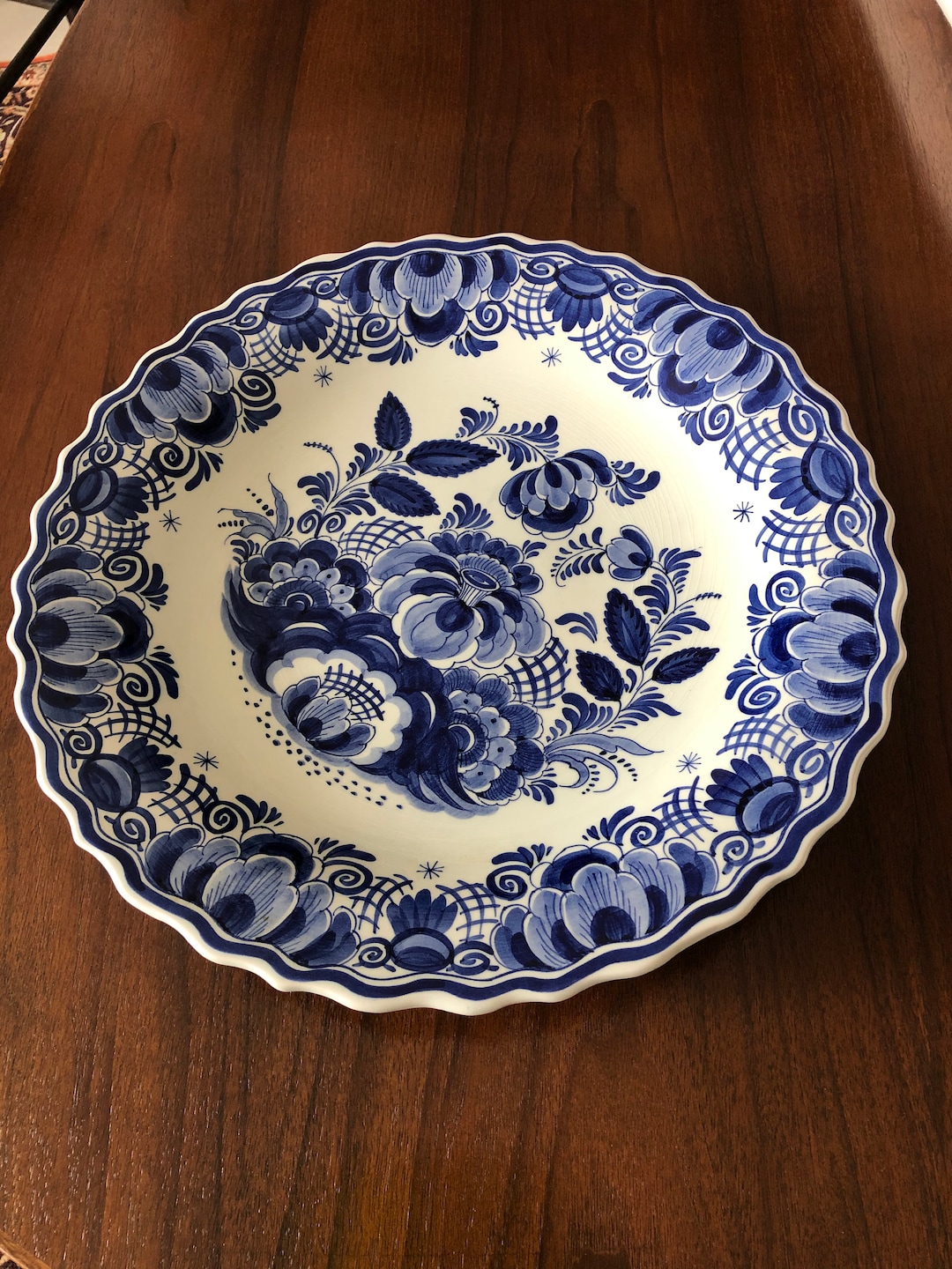 Delfts Porcelain Ceramic Earthenware 1921 1945 Blue Plate by RAM Blauw ...