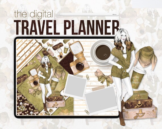 Travel Planner Digital Planner Goodnotes Digital Notebook | Etsy