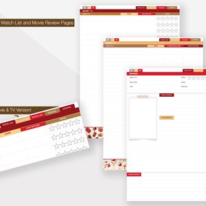 MOVIE LOG TRACKER, Movie Tracker, Movie Log, Movie Lovers, Film Buff ...