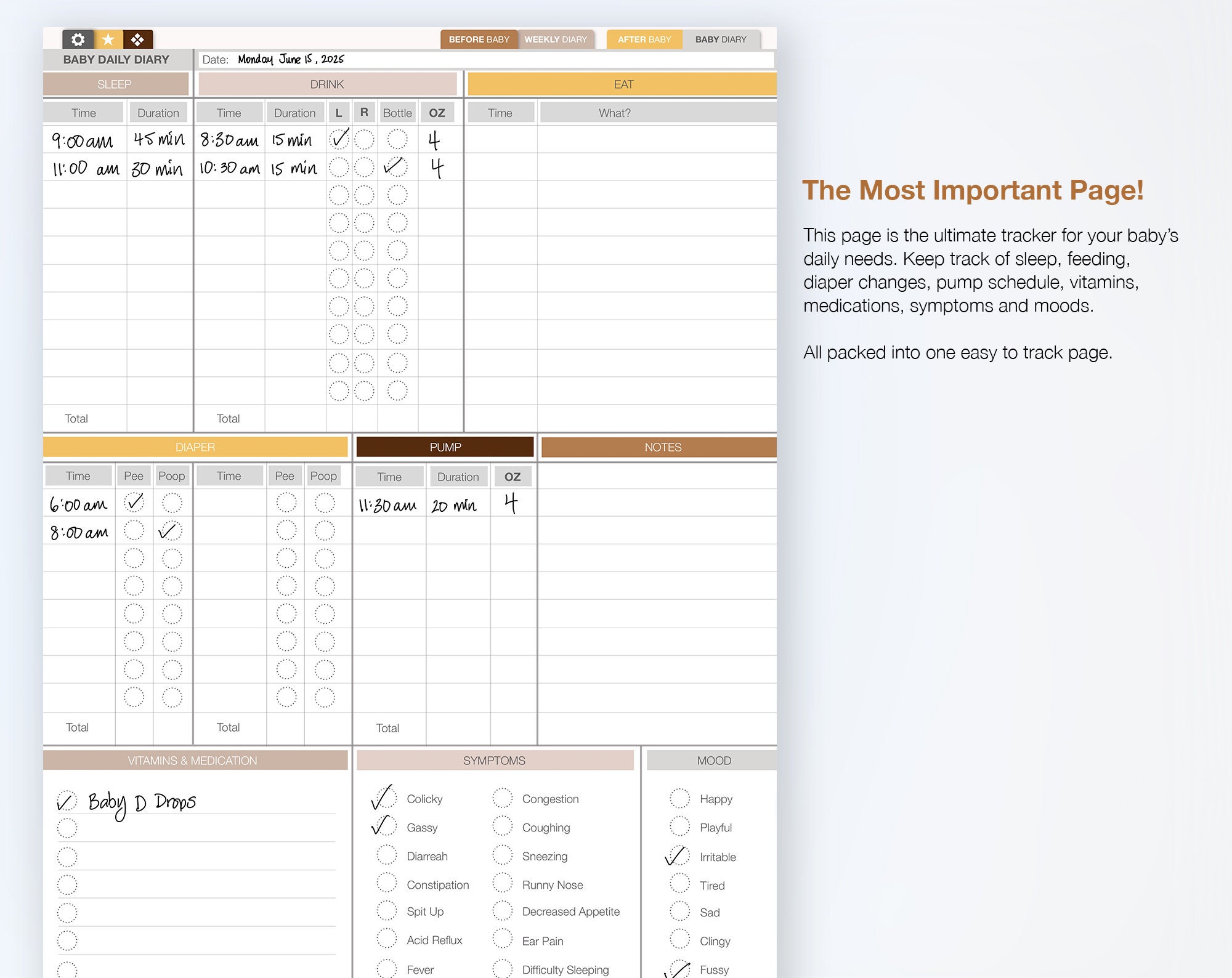 Pregnancy and Baby Planner Digital Planner GoodNotes Digital | Etsy