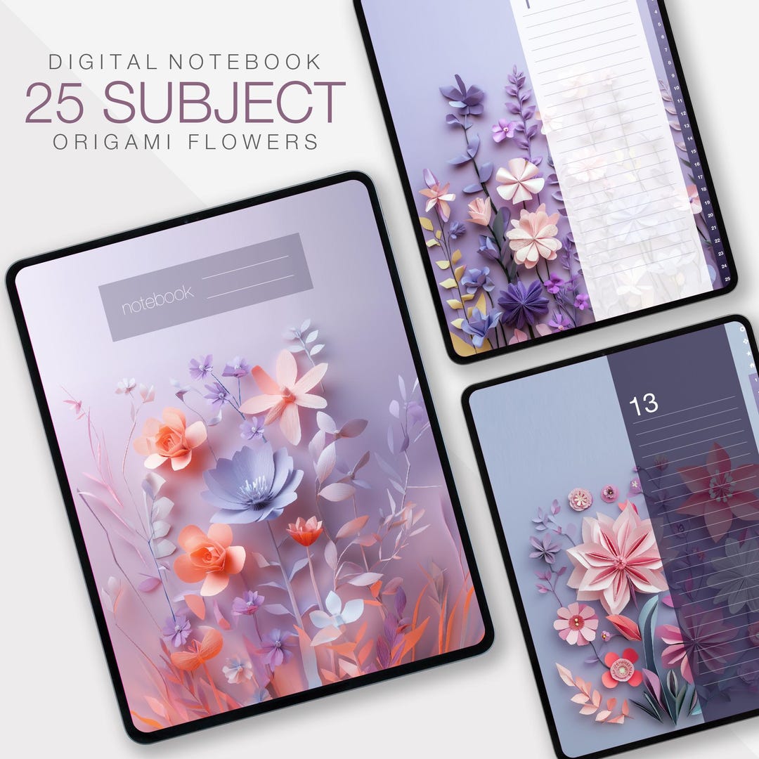 Digital Notebook Digital Planner Goodnotes Student Planner Origami ...