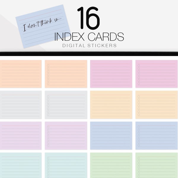 Index Stickers - Etsy