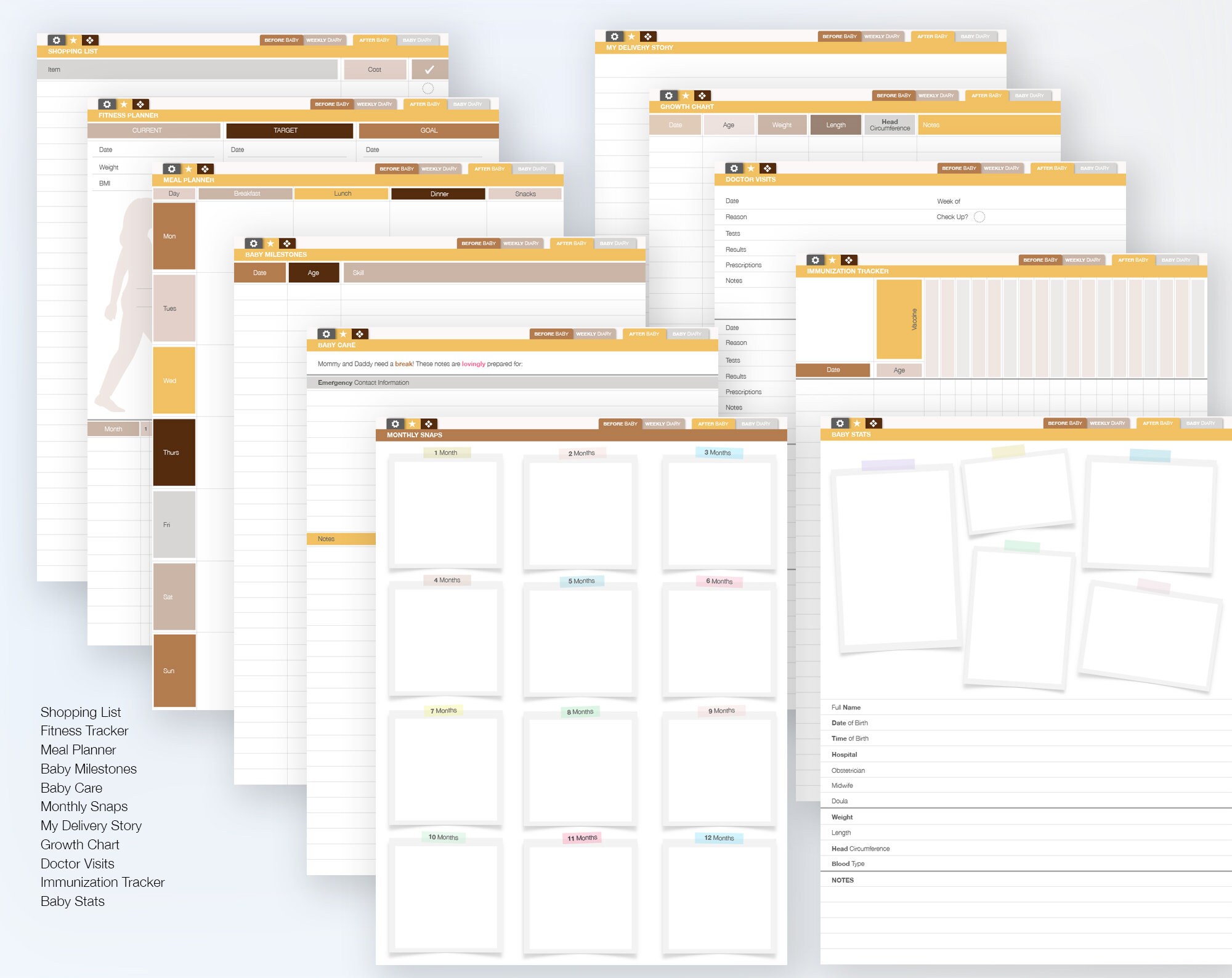 Pregnancy and Baby Planner Digital Planner GoodNotes Digital | Etsy