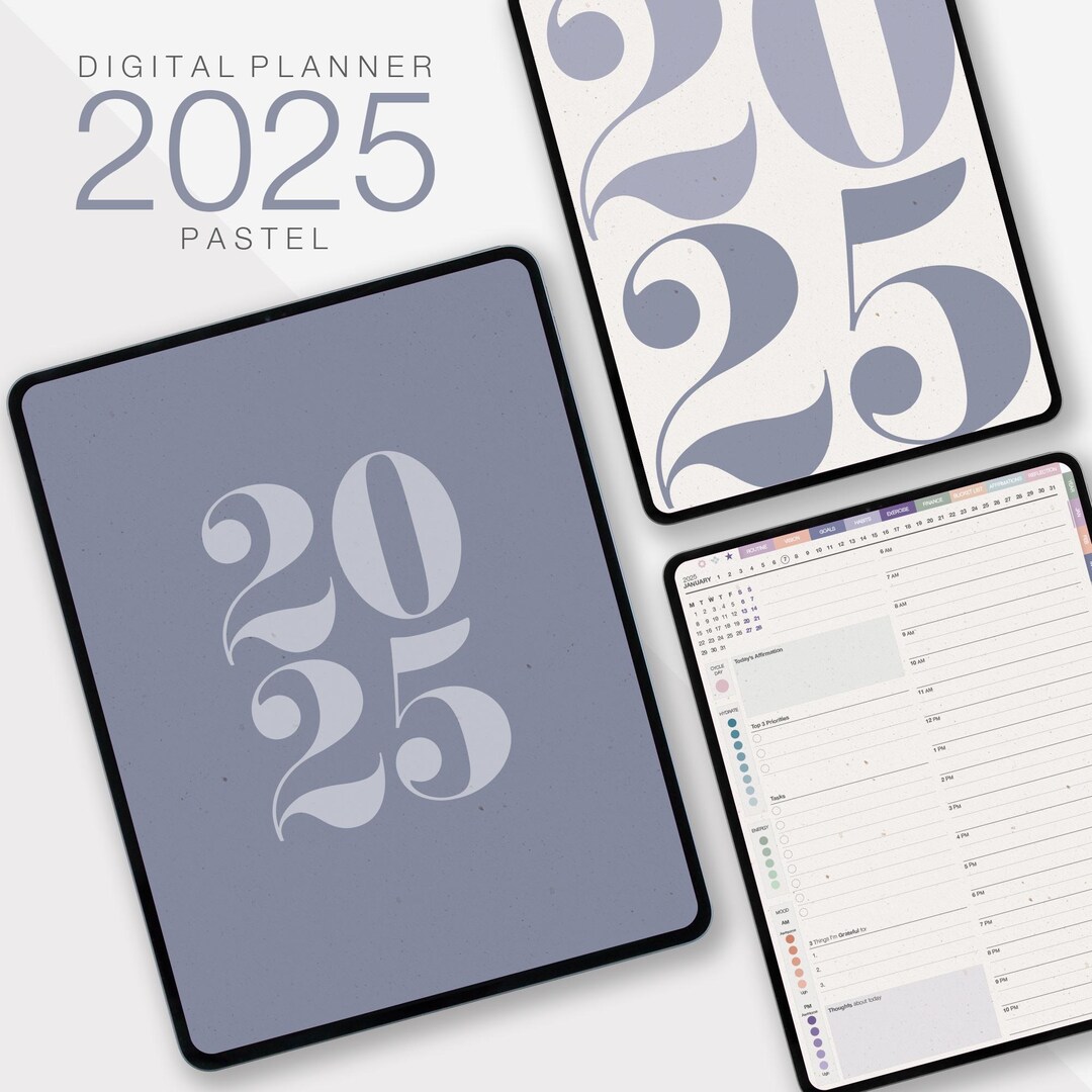 2025 Dated Digital Planner Daily Planner Goodnotes Minimalist Planner ...