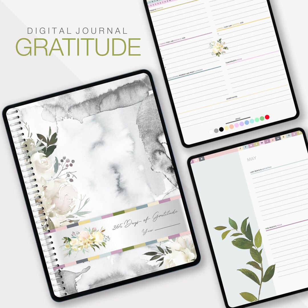 Gratitude Journal, Daily Gratitude, Digital Planner Goodnotes, Digital ...