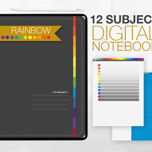Digital Notebook Student Notebook 600 Pages Dividers | Etsy