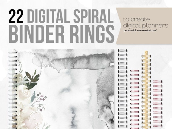 Digital Planner Binder Rings Spiral Coil Binder Rings | Etsy