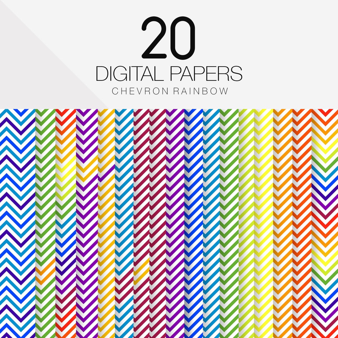 20 Digital Paper Pack Chevron Pattern Digital Backgrounds - Etsy