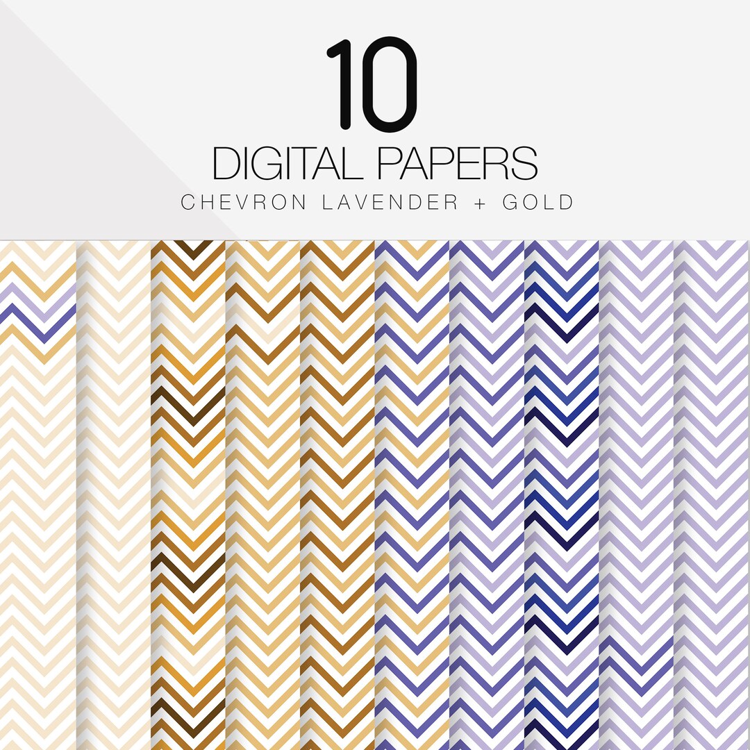 10 Digital Paper Pack, Chevron Pattern, Digital Backgrounds, Digital ...