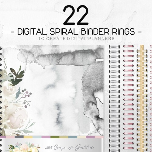 Digital Planner Rings Metallic Digital Spiral Coil Binder - Etsy