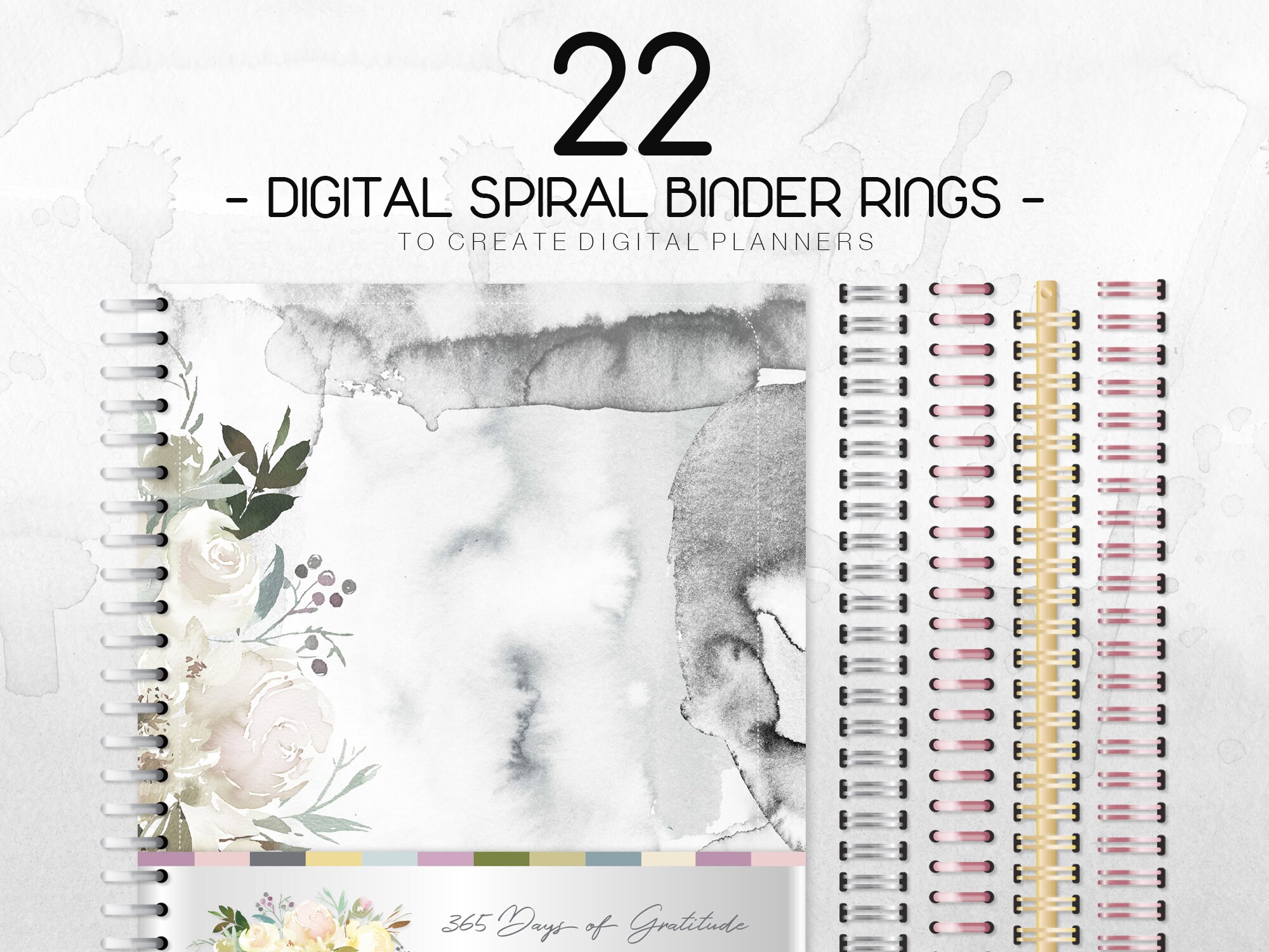 Digital Planner Binder Rings Spiral Coil Binder Rings | Etsy