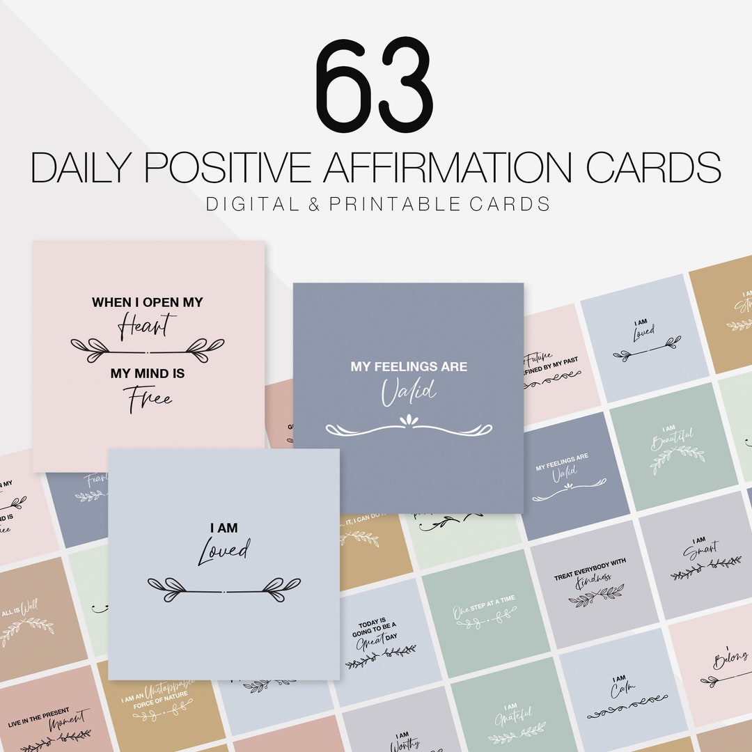 Daily Positive Affirmation Cards Digital Stickers Goodnotes Sticker ...