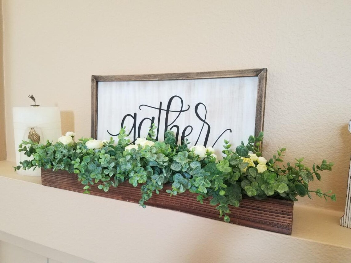 Rustic Planter Box Centerpiece/farmhouse Centerpiece/floral - Etsy