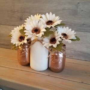 Rustic Home Decor/farmhouse Decor/farmhouse Centerpiece/mason Jar Set ...