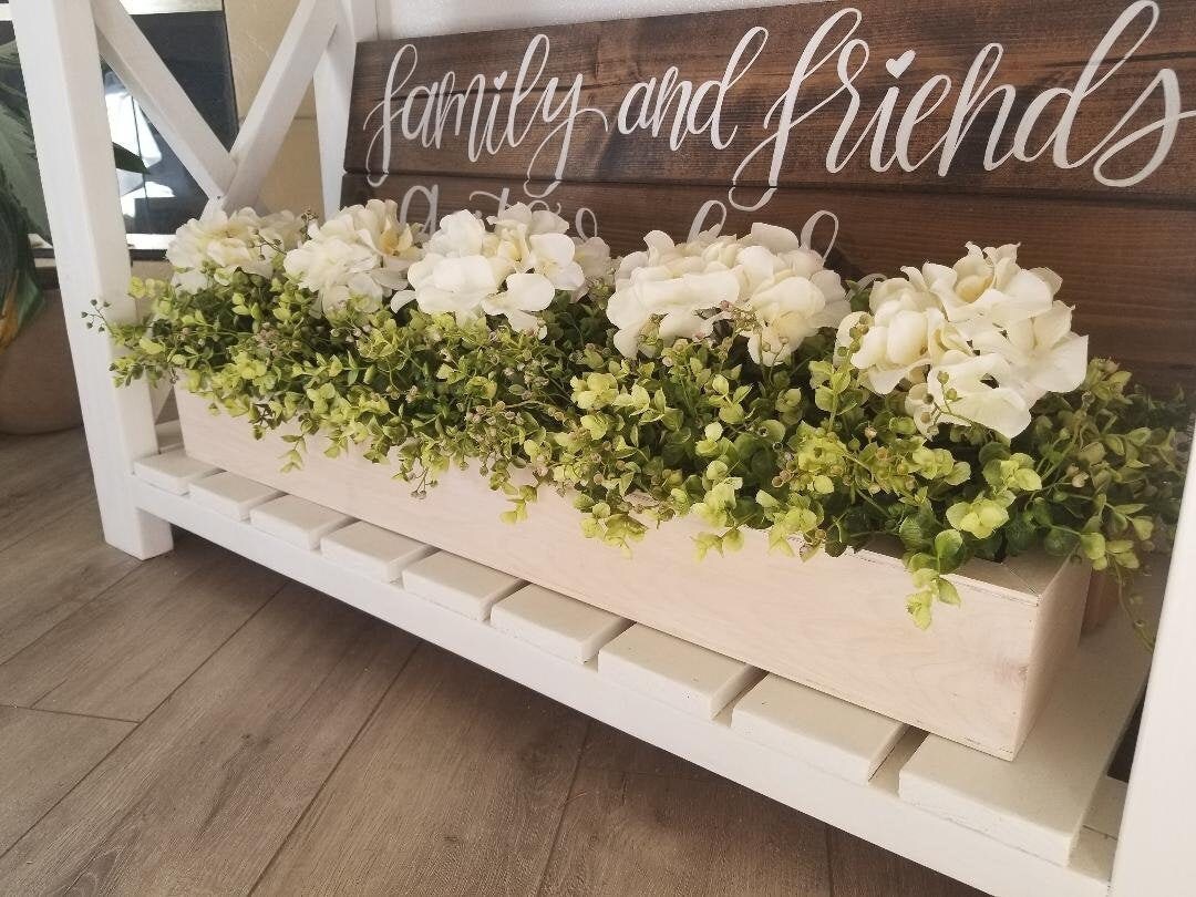 Rustic Planter Box Centerpiece/farmhouse Centerpiece/floral Centerpiece ...