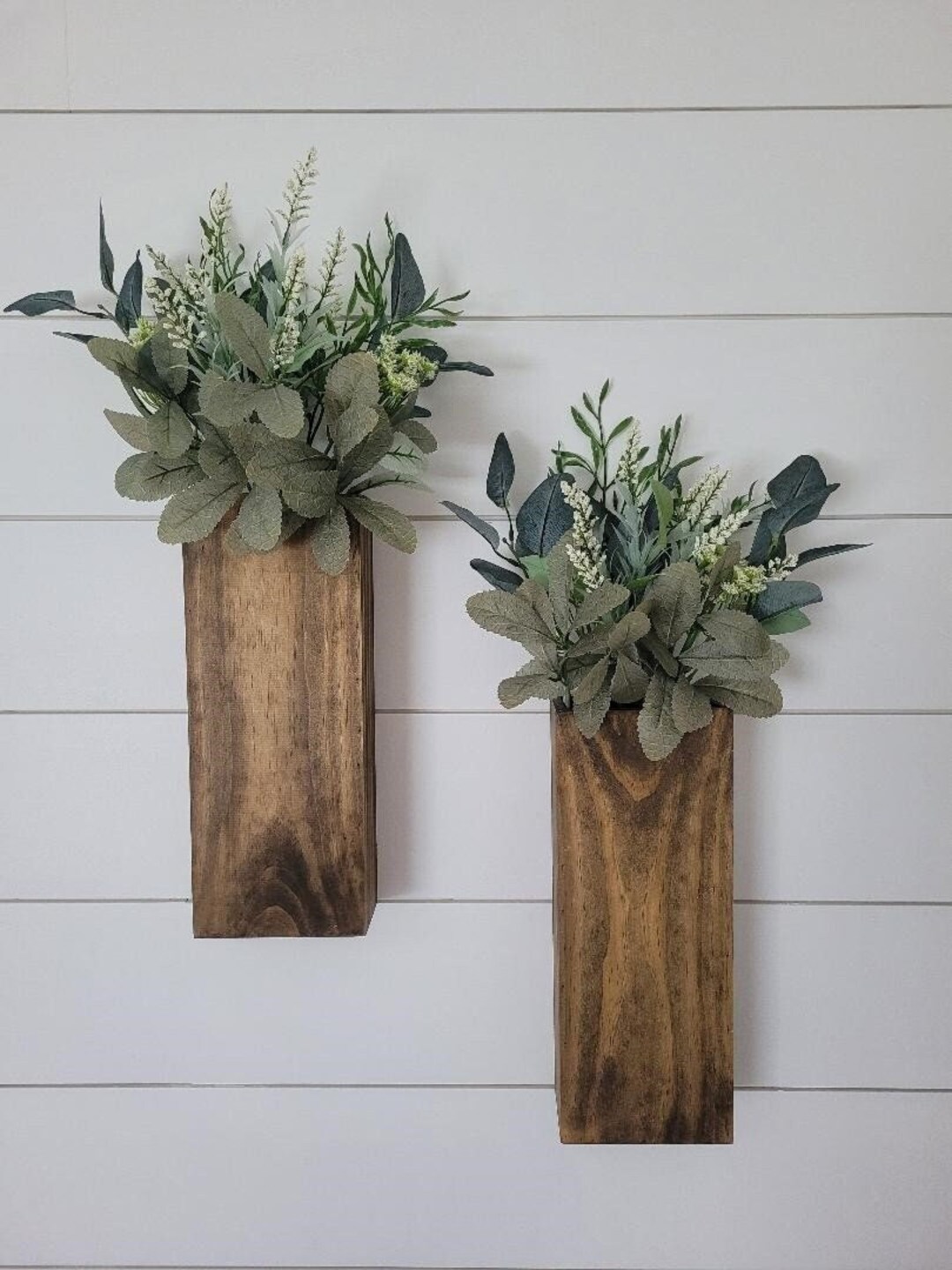 Farmhouse Wall Sconce Set, Wall Planters, Wall Hanging, Farmhouse Wall ...