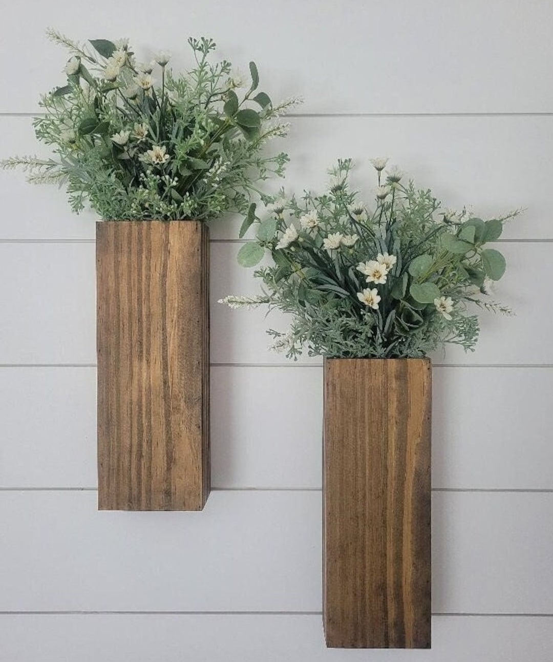 Farmhouse Wall Sconce Set, Wall Planters, Wall Hanging, Farmhouse Wall ...
