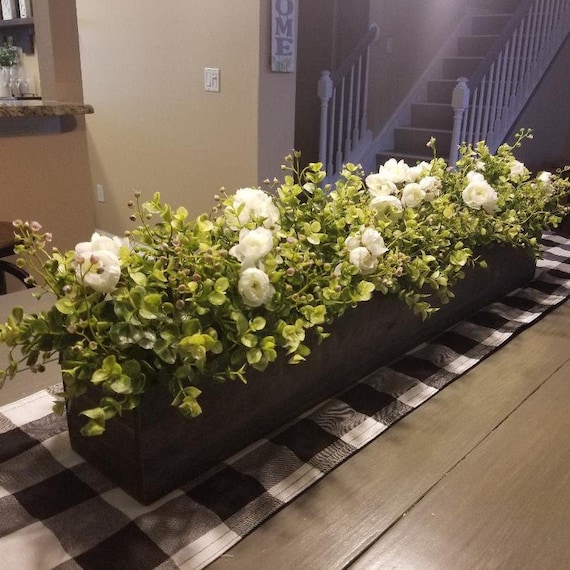 Rustic Planter Box Centerpiece/farmhouse Centerpiece/floral - Etsy