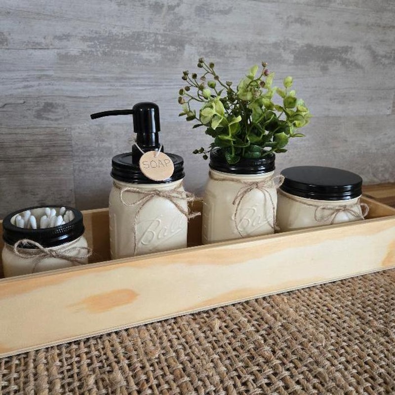 Rustic Bathroom Set - Etsy