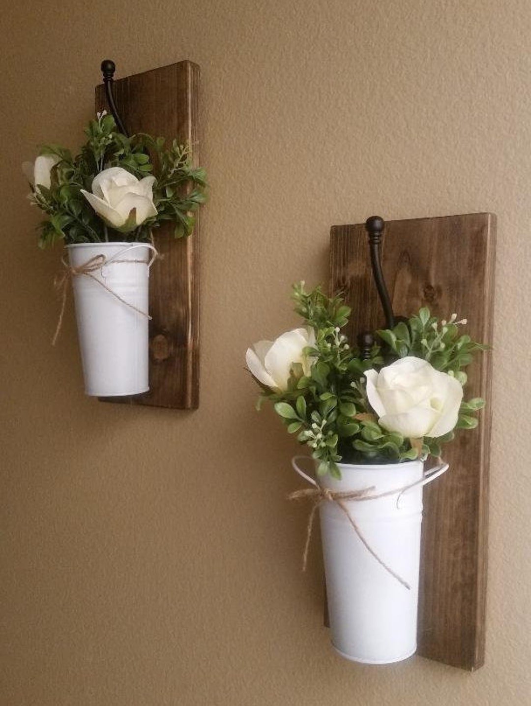 Wall Sconce Set/rustic Wall Decor/home Decor/wall Planter/wall Hanging ...