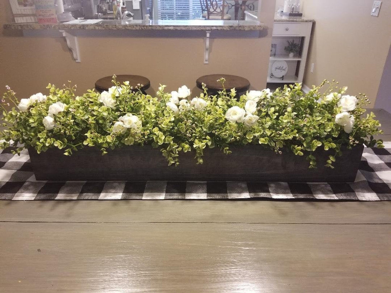 Rustic Planter Box Centerpiece/farmhouse Centerpiece/floral Centerpiece ...