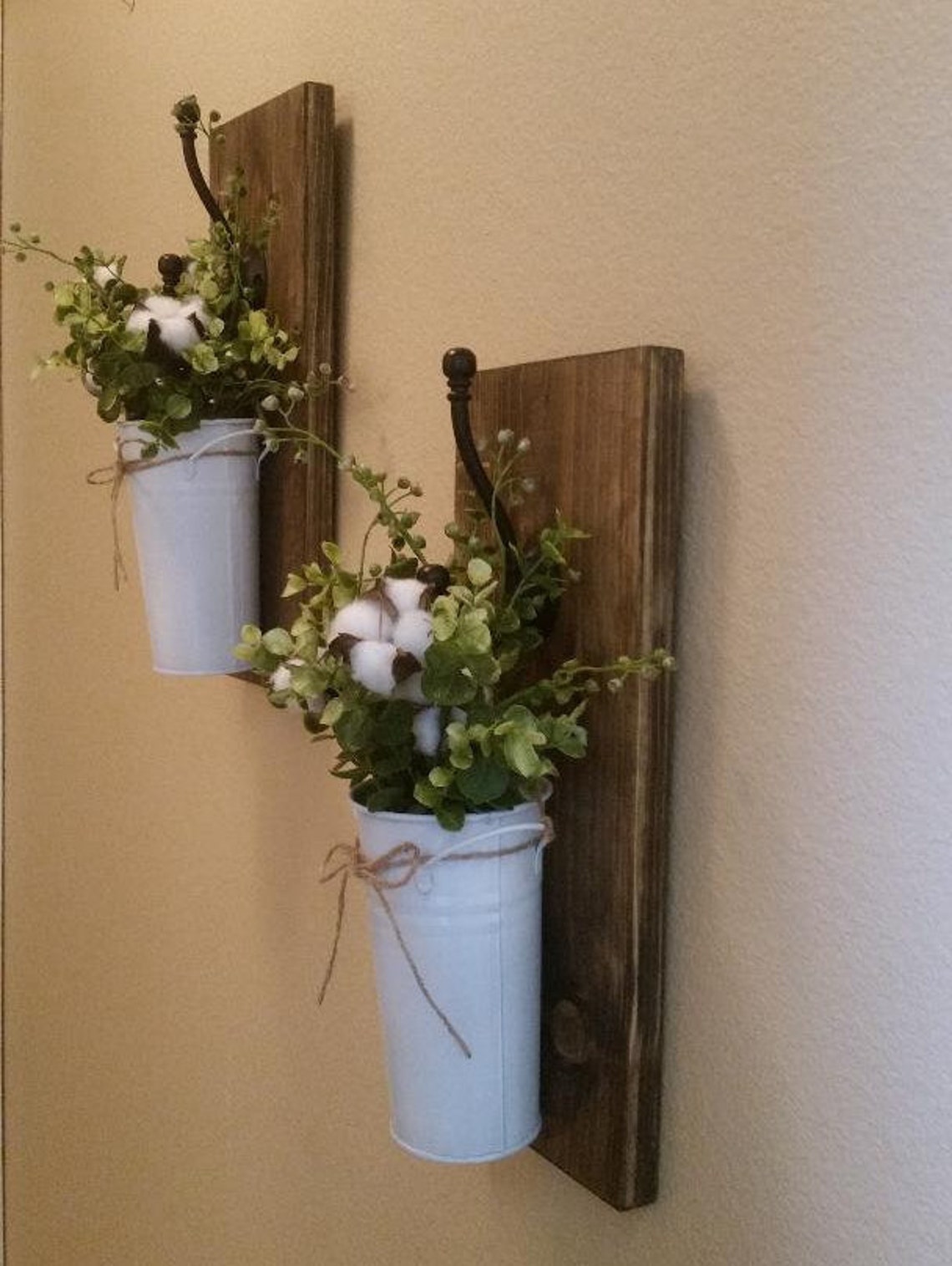 Wall Sconce Set/wall Planter/home Decor/wall Hanging/rustic Wall Sconce ...