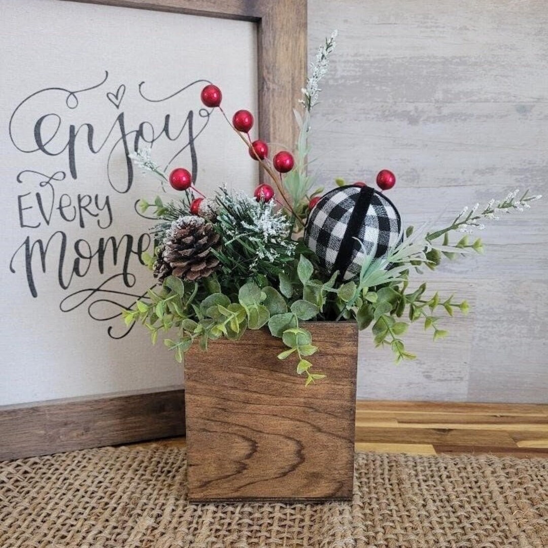Christmas Centerpiece/rustic Christmas Centerpiece/farmhouse Christmas ...