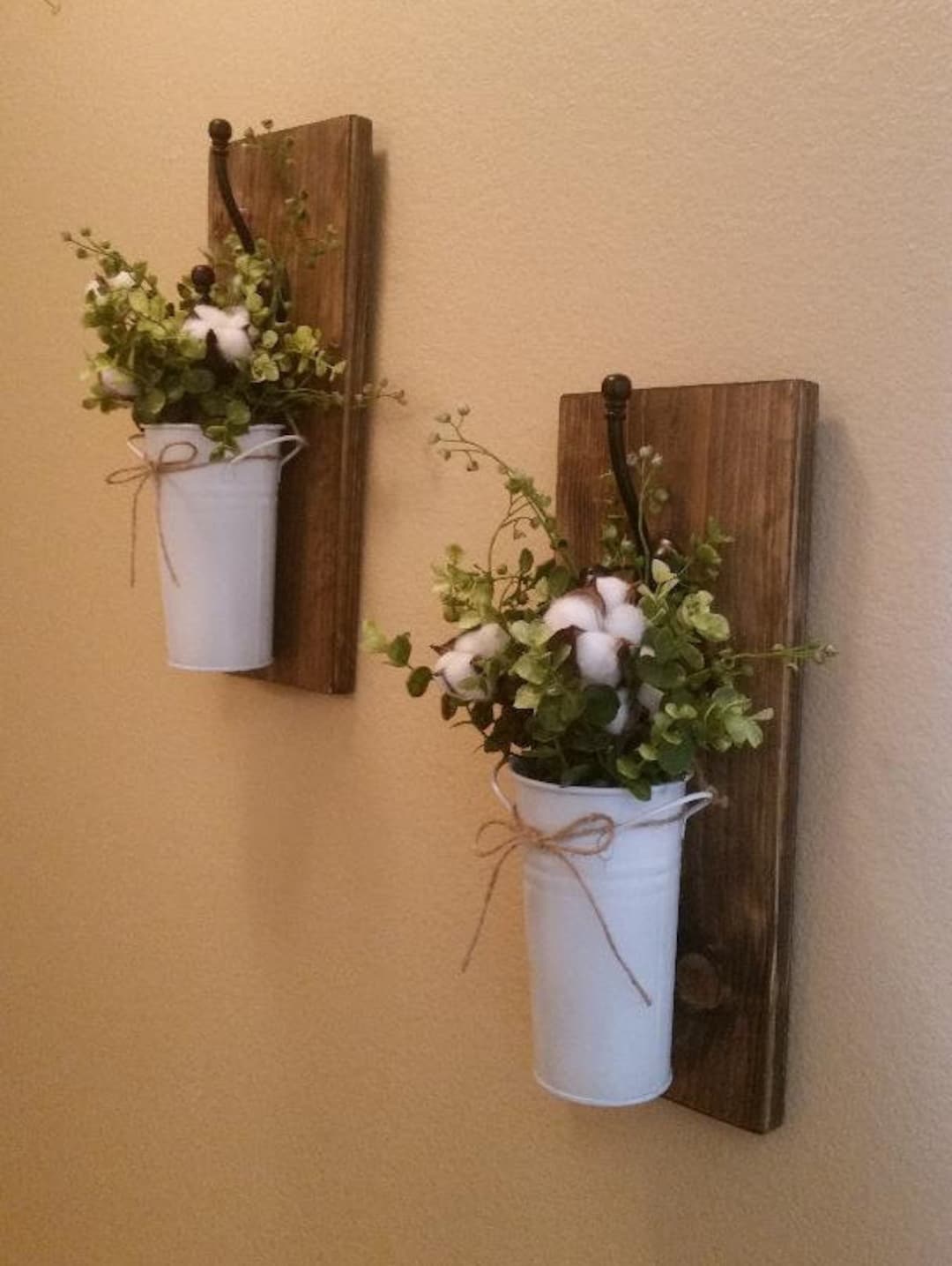 Wall Sconce Set/wall Planter/home Decor/wall Hanging/rustic Wall Sconce ...