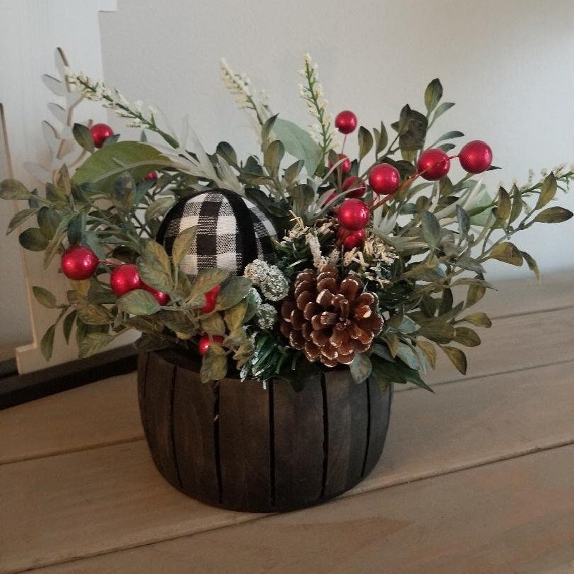 Christmas Centerpiece/rustic Christmas Centerpiece/farmhouse - Etsy